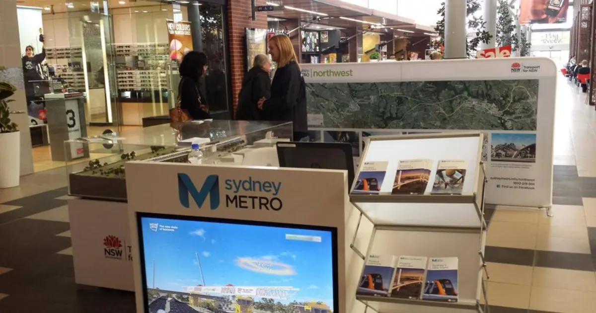 Community Information stand - Norwest | Sydney Metro